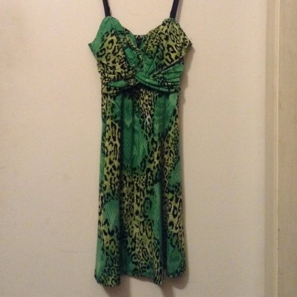 Dresses | Sexy Semi Formal Green Snake Skin Dress | Poshmark